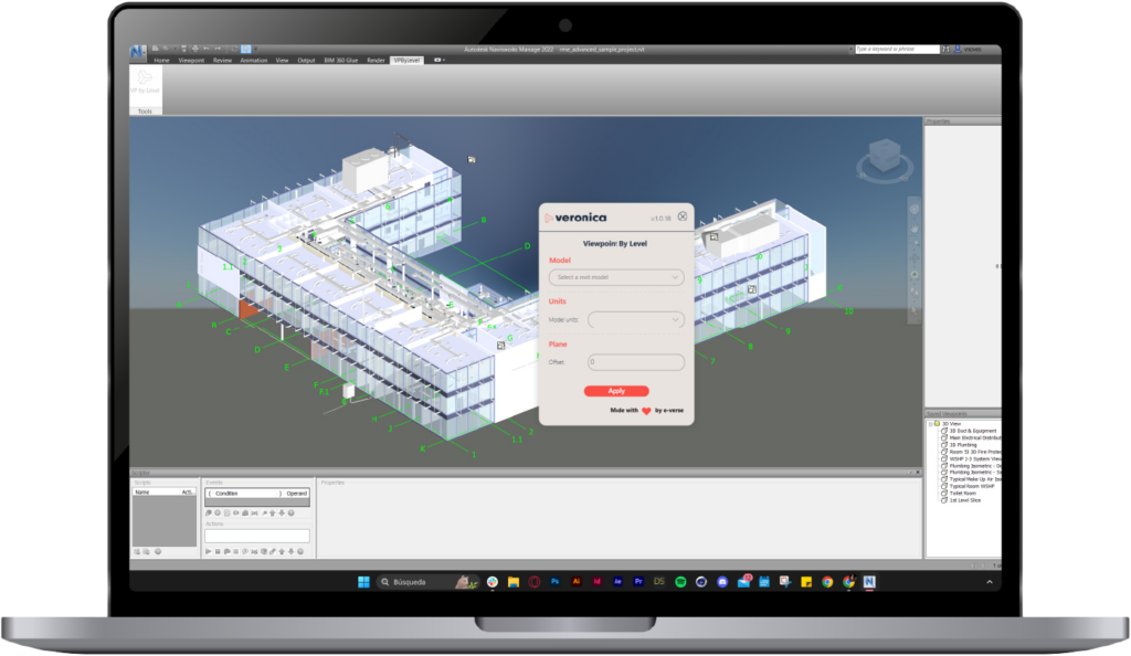 Automate Navisworks Viewpoint Creation by Level | e-verse